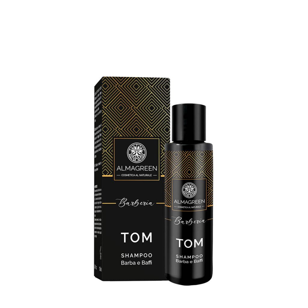 TOM - Shampoo idratante per barba e baffi - 100 ml - Almagreen